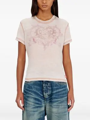 DIESEL® Logo Cotton Blend T Shirt