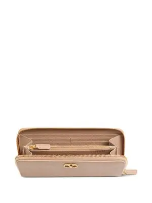 Valentino Garavani V Logo Signature Leather Wallet - Pink