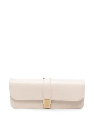 Khaite Blake Leather Clutch - Ecru
