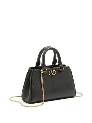 Valentino Garavani Vlogo Signature Mini Grainy Calfskin Bag