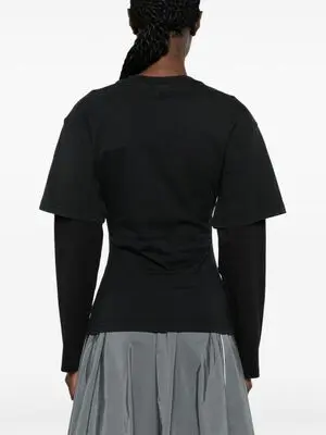 COURREGES Layered Cotton T Shirt