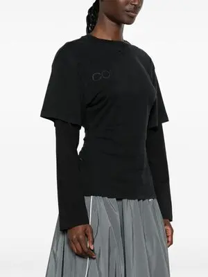COURREGES Layered Cotton T Shirt