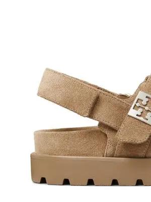 Tory Burch Mellow Suede Sandals With Metal Hardware