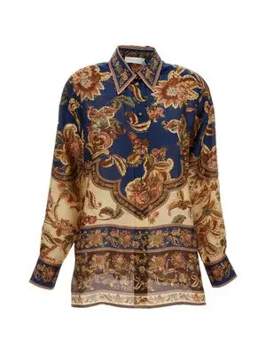 Zimmermann Aster Printed Silk Shirt