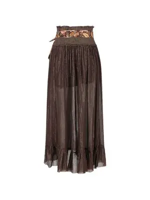 Zimmermann Aster Cotton And Silk Midi Skirt