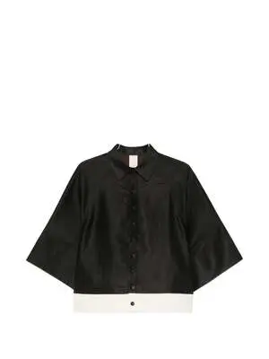 Soh Silk Blouse With Contrasting Hem