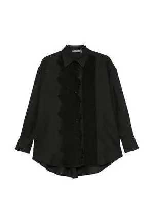 Ermanno Scervino Linen Oversized Shirt - Black