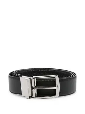 Giorgio Armani Leather Reversible Belt - Black