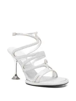 SERGIO ROSSI Glittered Heel Sandals