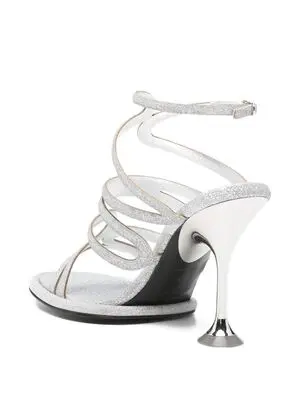 SERGIO ROSSI Glittered Heel Sandals