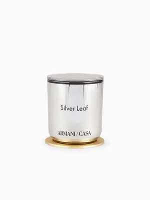 ARMANI/CASA Pegaso Leaf Candle - Silver