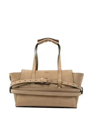 Moschino Tie Me Leather Handbag - Ecru