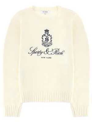 SPORTY&RICH Jersey With Logo - Ivory