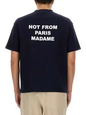 Drole De Monsieur Cotton T-shirt - Blue