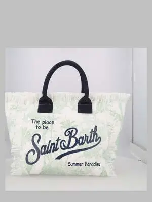 MC2 SAINT BARTH Borsa 'vanity' Medium In Canvas - Multicolour