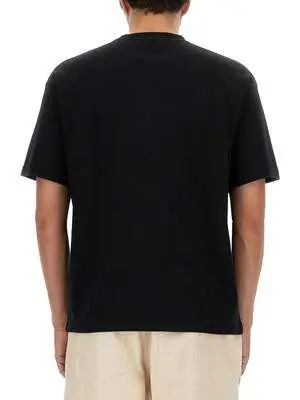 Drole De Monsieur Cotton Slogan T-shirt - Black