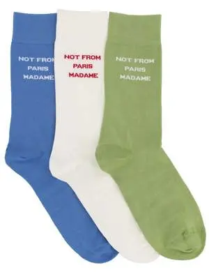 Drole De Monsieur Pack Of Three Crew Socks