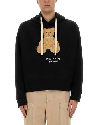 Palm Angels Teddy Bear Hoodie - Black