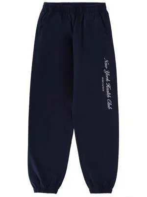 SPORTY&RICH Sweat Pants With Logo - Blue