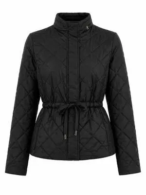 Michael Kors Quilted Jacket With Drawstring Waist - Black