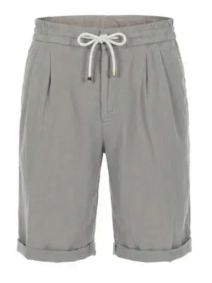 Brunello Cucinelli Shorts In Lino - Dove