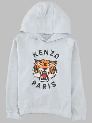 Kenzo Felpa Con Tigre Stampata - Blue