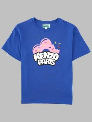 Kenzo T Shirt Con Stampa - Blue