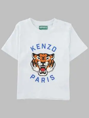 Kenzo T Shirt Con Stampa - Blue