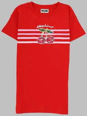 Moschino Vestito Maniche Corte - Red