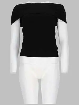 CIRCUS HOTEL Off-the-shoulder Neckline Detail Top - Black