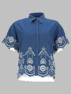 MC2 SAINT BARTH Camicia 'clementine' In Chambray - Denim