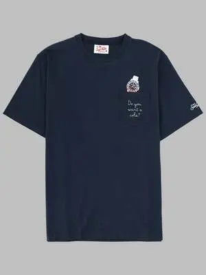 MC2 SAINT BARTH T Shirt Con Ricamo - Blue