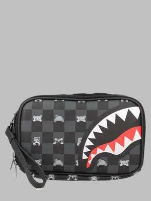 SPRAYGROUND Gray Peeking Character Check" Toiletry Bag
