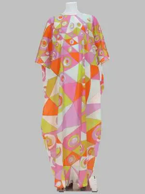 Emilio Pucci Caftano In Cotone - Multicolour