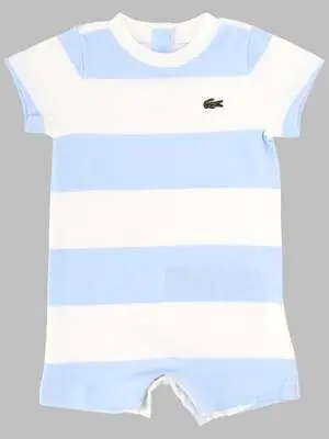 Lacoste Striped Cotton Romper - Multicolour