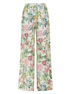120% Lino Pantalone In Lino - Multicolour