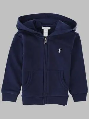 Polo Ralph Lauren Ls Fz Hood Knit Shirts Sweatshirt - Blue