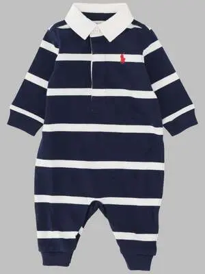 Polo Ralph Lauren Rugby Stripe One Piece Coverall - Blue