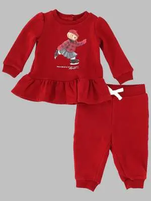 Polo Ralph Lauren Knit Jumper Set Outfit Set - Red