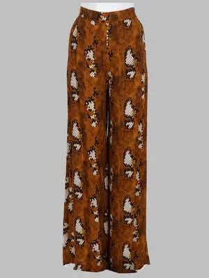 SE TA Pantalone In Viscosa Con Stampa - Brown