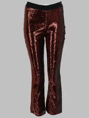 SE TA Pantalone Con Paillettes - Brown