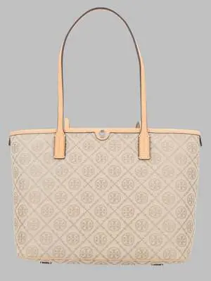 Tory Burch Borsa Shopping 't Monogram' Small - Beige