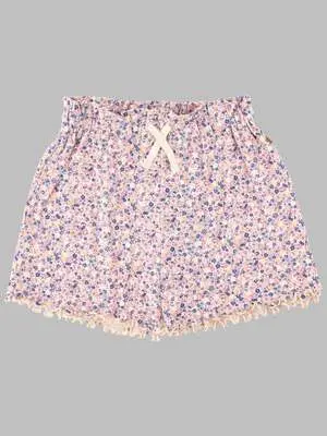 WHEAT Ina Printed Shorts With Bow Detail - Pink