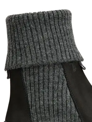 TOD'S Leather Knitted Boots