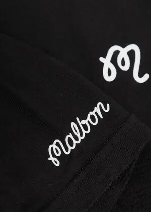 MALBON Bermuda Logo-print Cotton T-shirt - Black