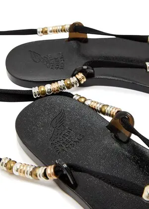 ANCIENT GREEK SANDALS Esther Beaded Jelly Sandals