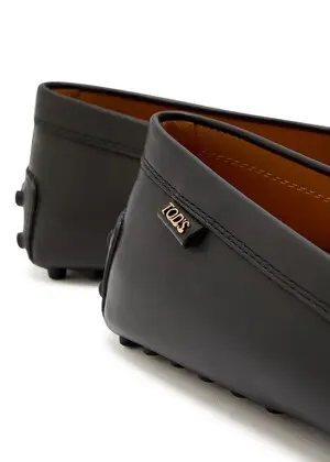 TOD'S Gommino Leather Loafers - Black