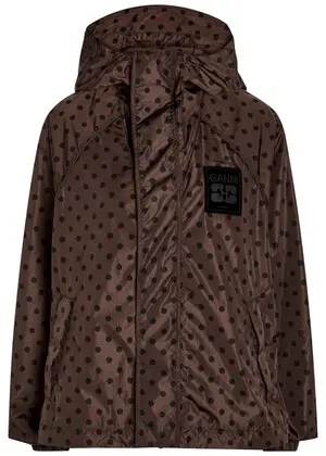 GANNI Polka Dot Hooded Jacket