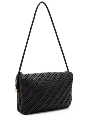 Victoria Beckham Dorian Textured Leather Shoulder Bag - Black