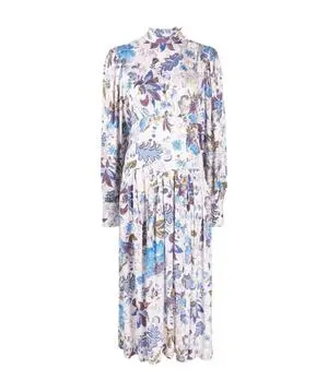 Isabel Marant Étoile Blue Jacquard Skirt - White